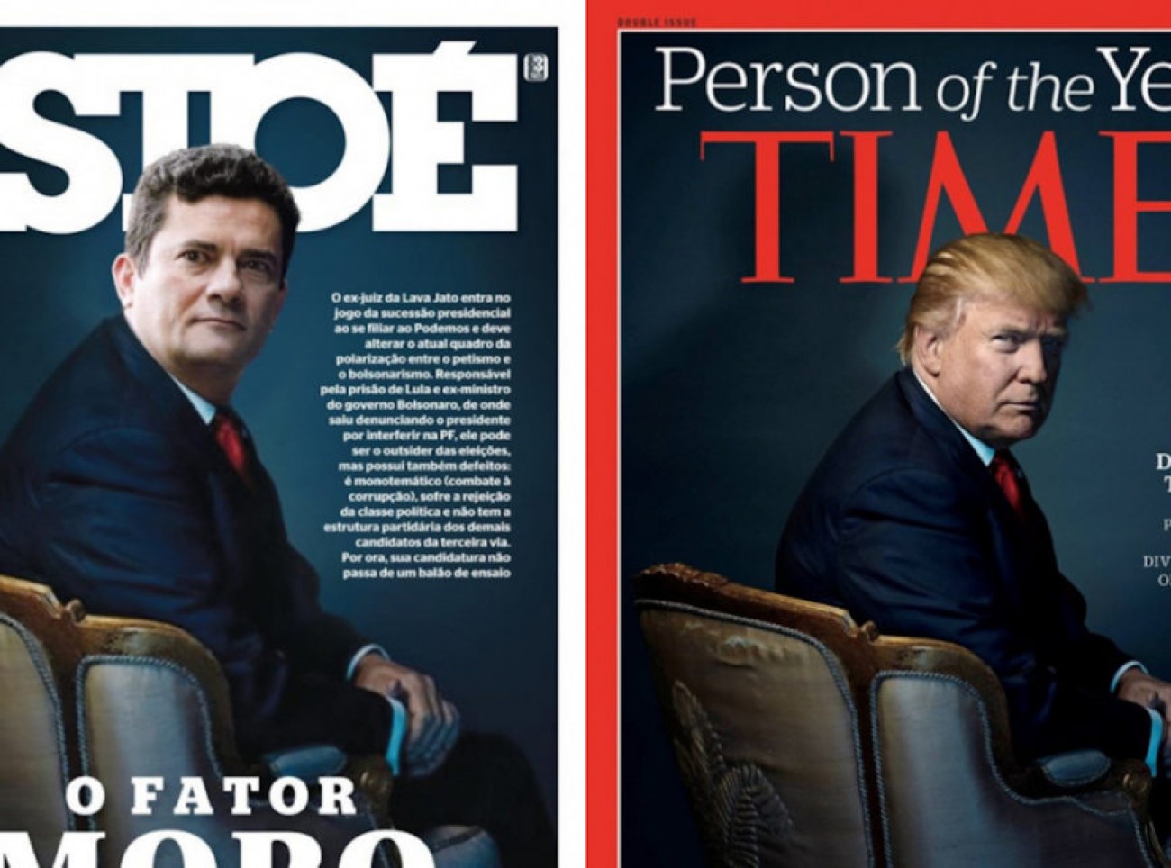 IstoÉ usa capa da Revista Time com Donald Trump para destacar Moro